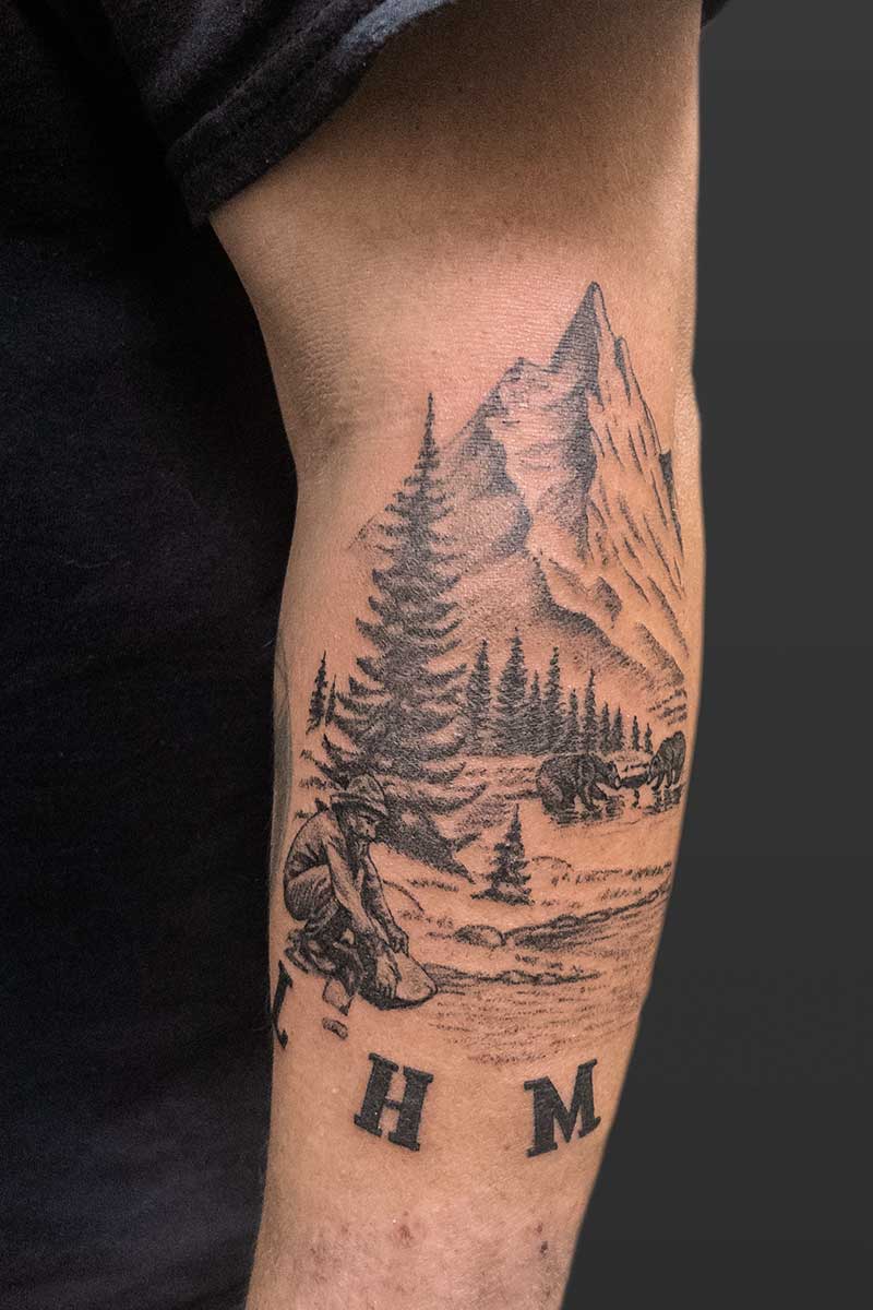 Black And Grey Realism Atticus Tattoo Denys